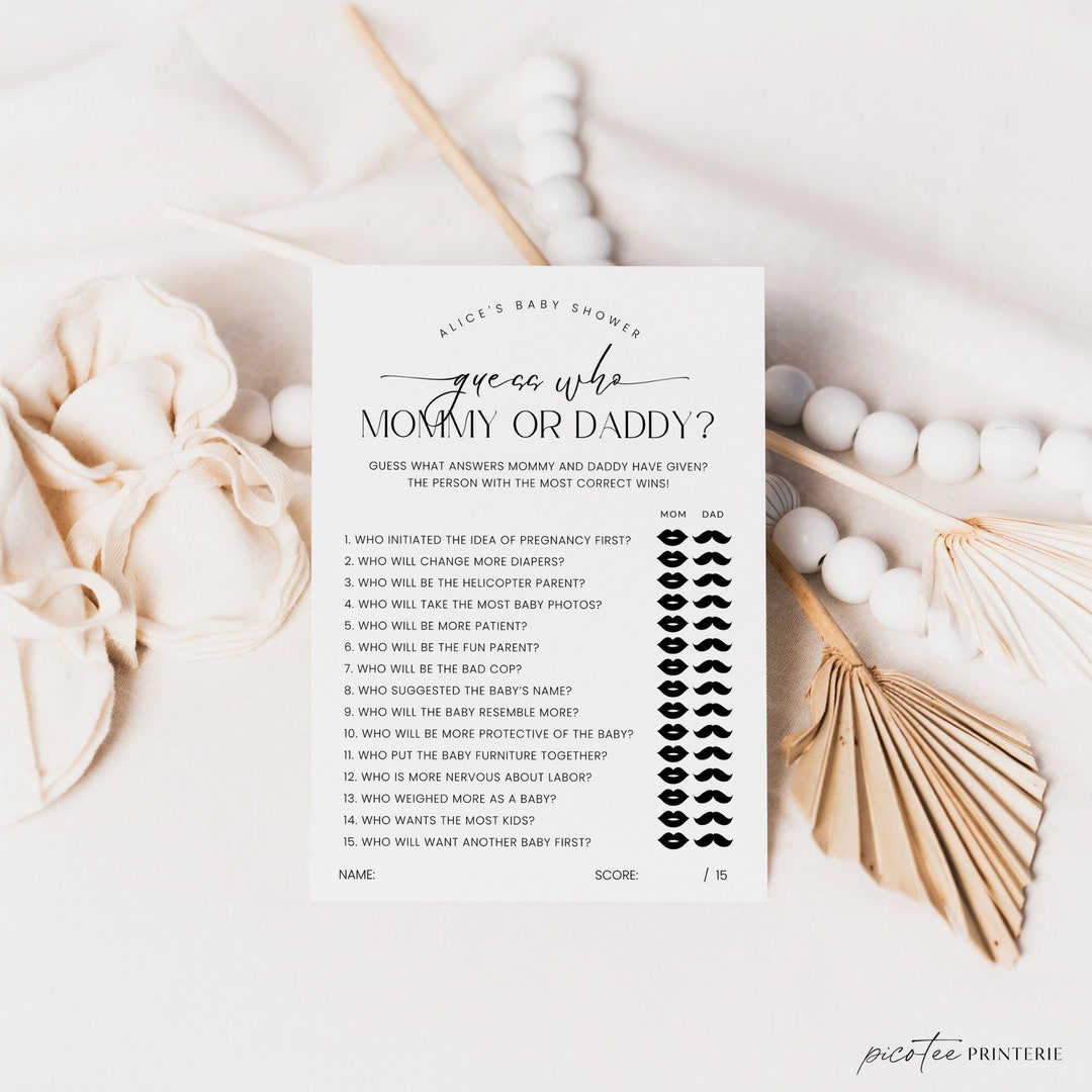 Guess Who Mommy or Daddy Game, Who Said It Mom or Dad, Guess Who ...