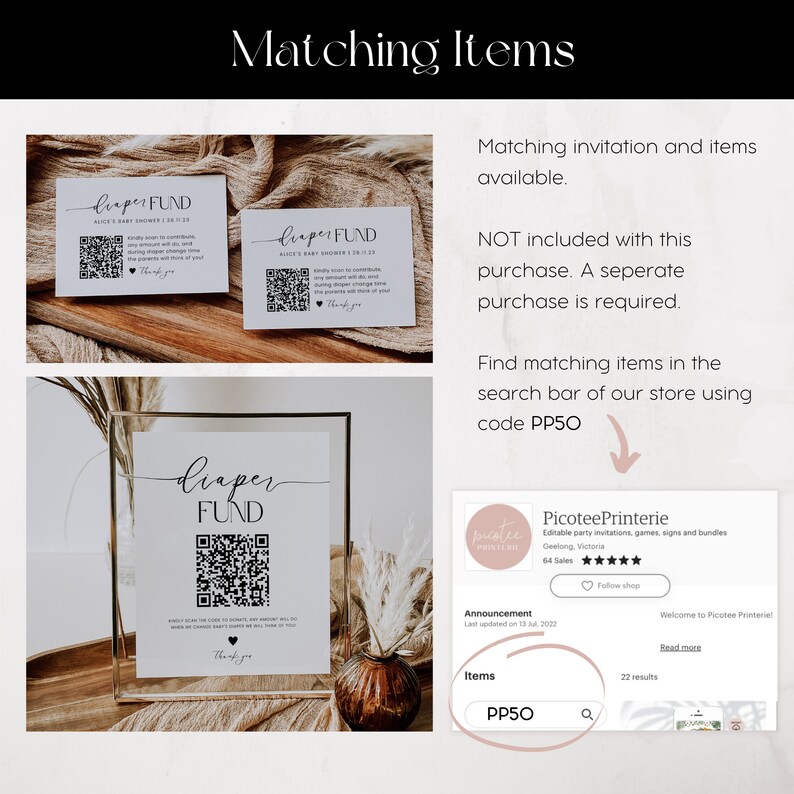 Baby Shower QR Code Gift Registry Card, Gift Registry QR Code ...