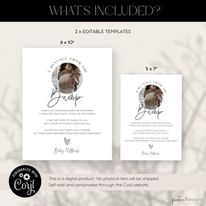 Baby Shower Message From the Bump Sign, Baby Bump Sign Photo ...