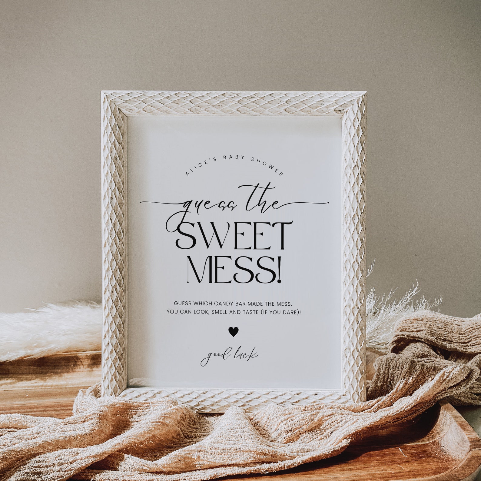 Guess the Sweet Mess Baby Shower Game, Baby Shower Dirty Diaper Game ...