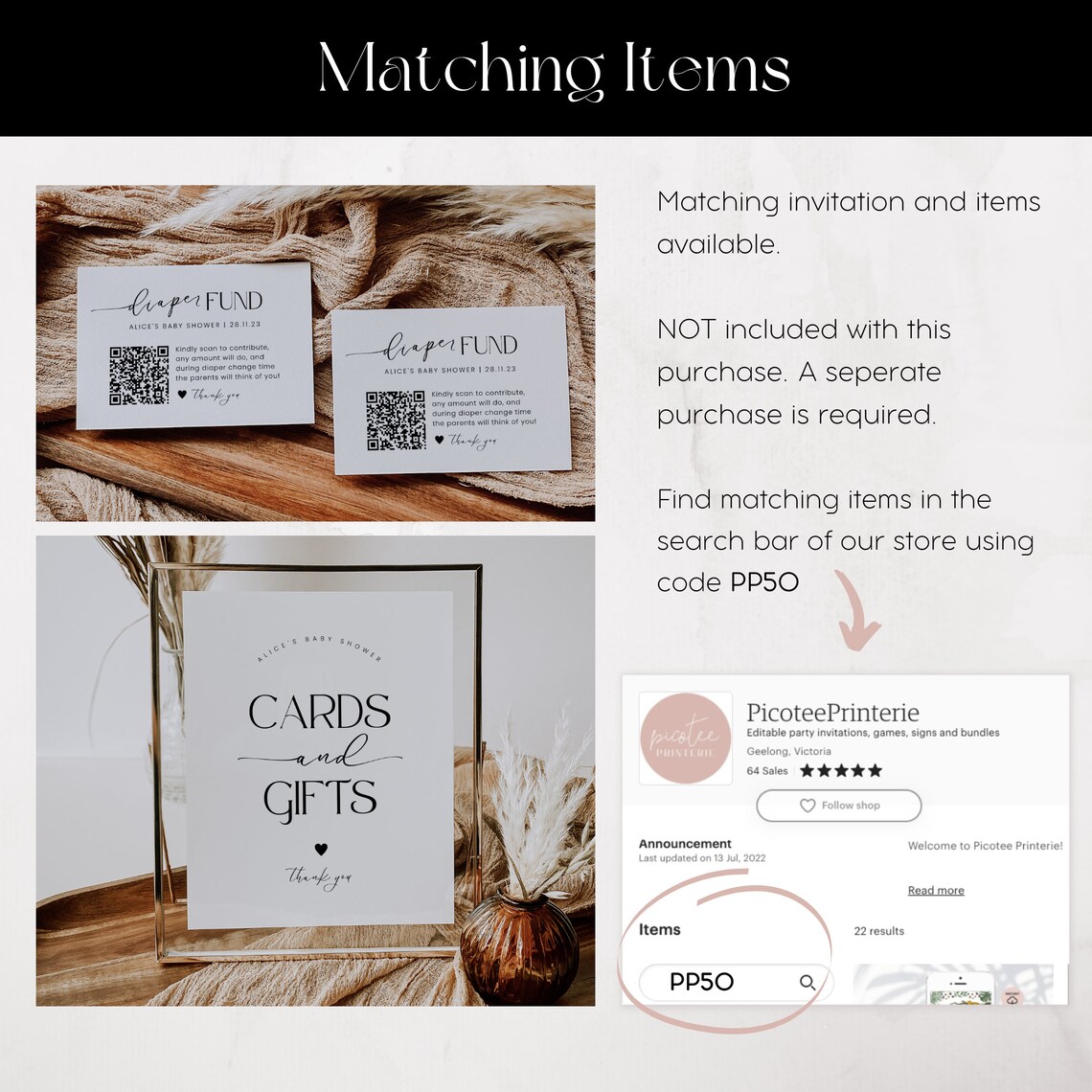 Drinks Menu Sign for Baby Shower Minimalist Baby Shower - Etsy