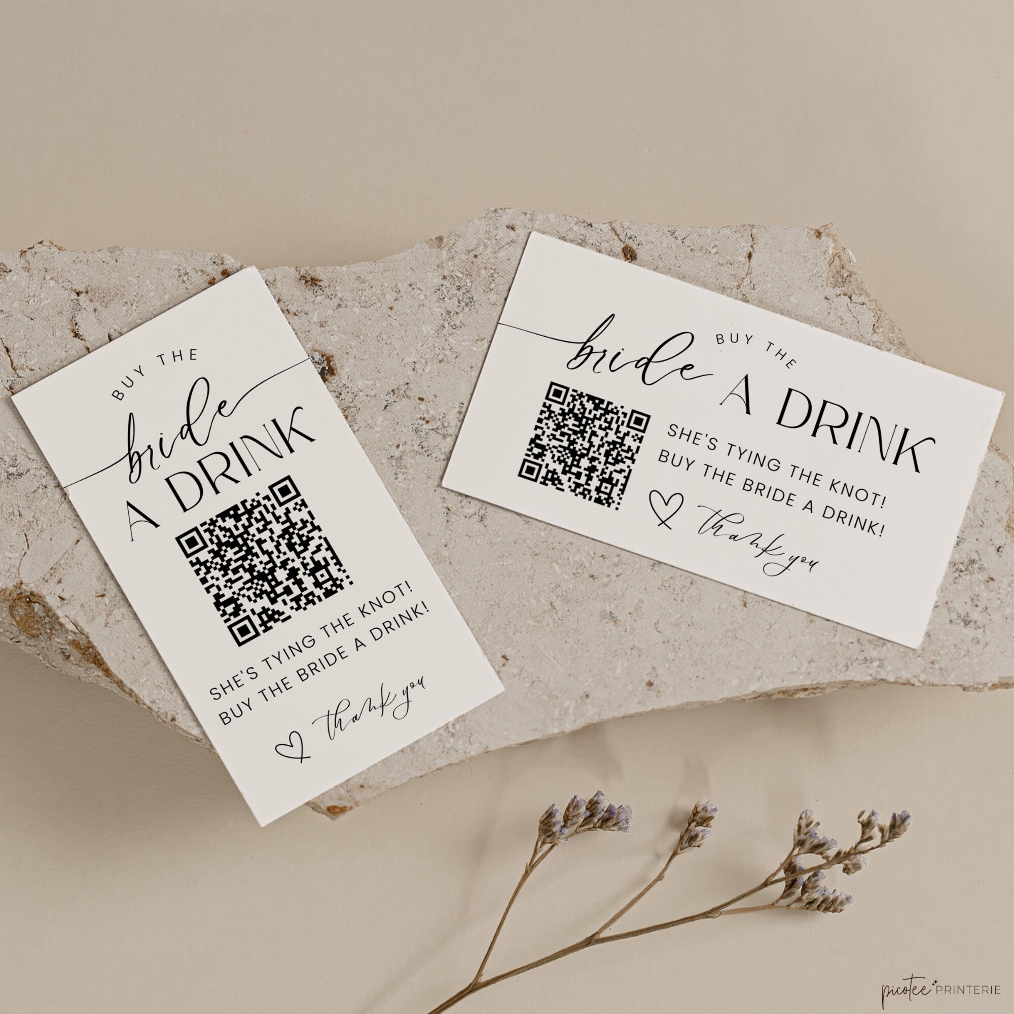 Buy the Bride A Drink Template, Bride Venmo Bachelorette Card, QR Code ...
