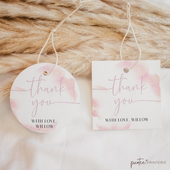 Editable Thank You Tag Custom Thank You Gift Tags - Etsy