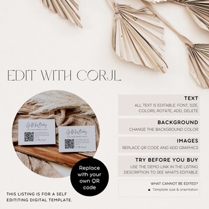 Baby Shower Gift Registry Card QR Code, Baby Gift QR Code, Minimalist ...