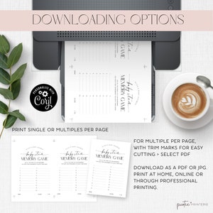 Minimalist Baby Shower Memory Game, Baby Game Printable, Guess the Baby ...