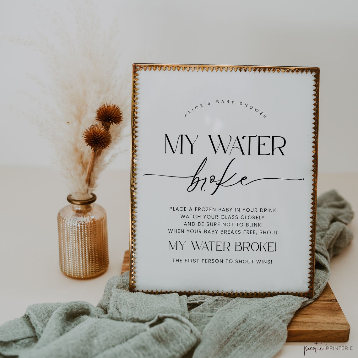 My Water Broke Baby Shower Game My Water Broke Game - Etsy