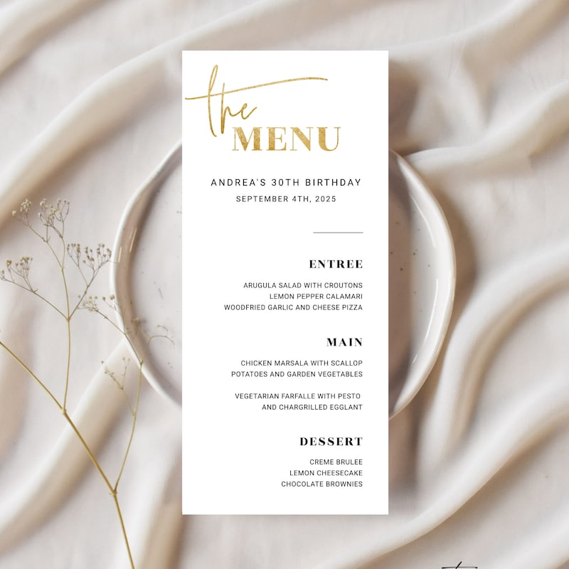 Menu Template - Etsy