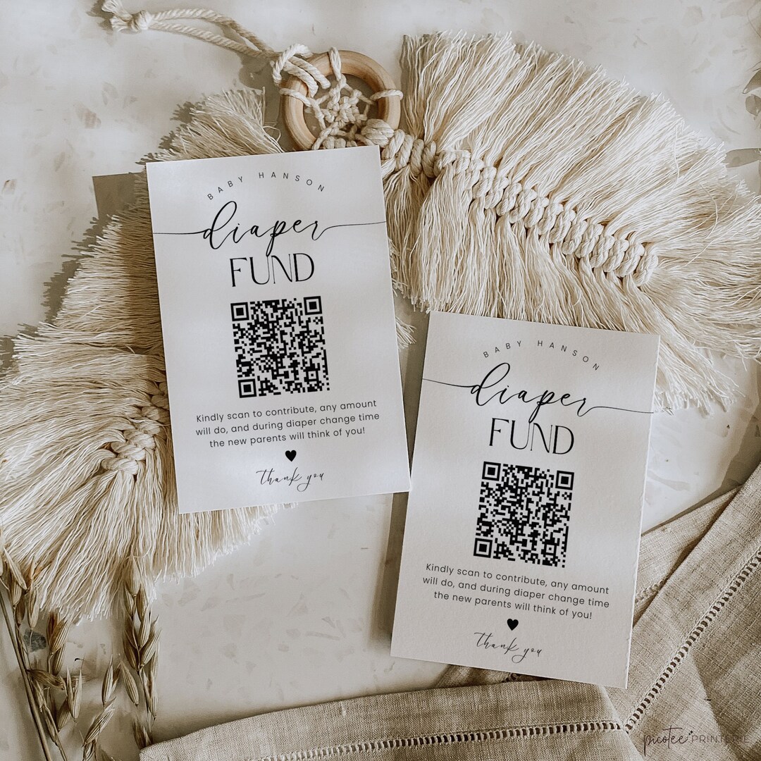 QR Code Baby Shower Gift Registry Card, Gift Registry QR Code ...