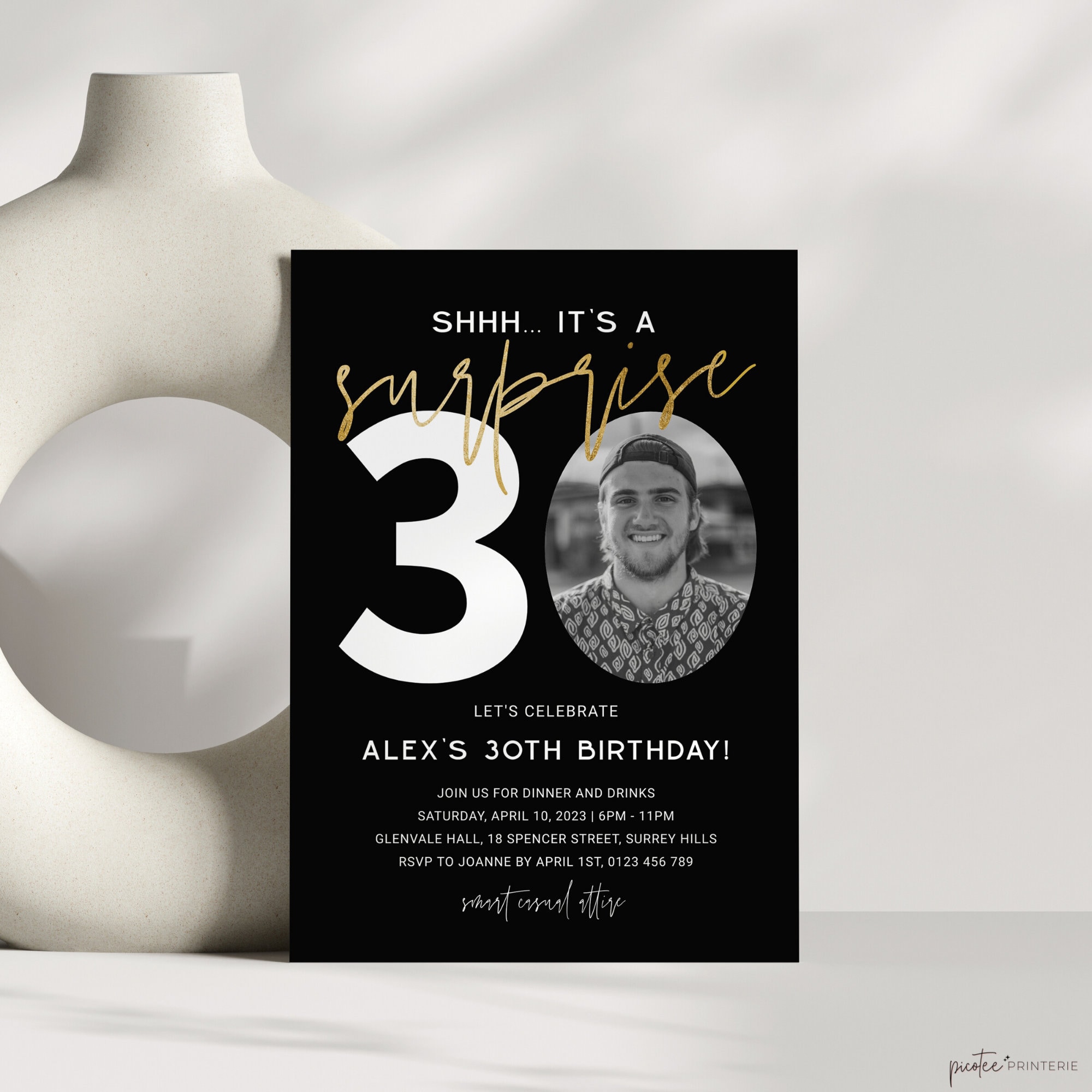 Surprise 30th Birthday Party Invitations