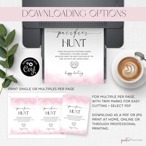 Pacifier Hunt Baby Shower Game, Pacifier Hunt Game Printable ...