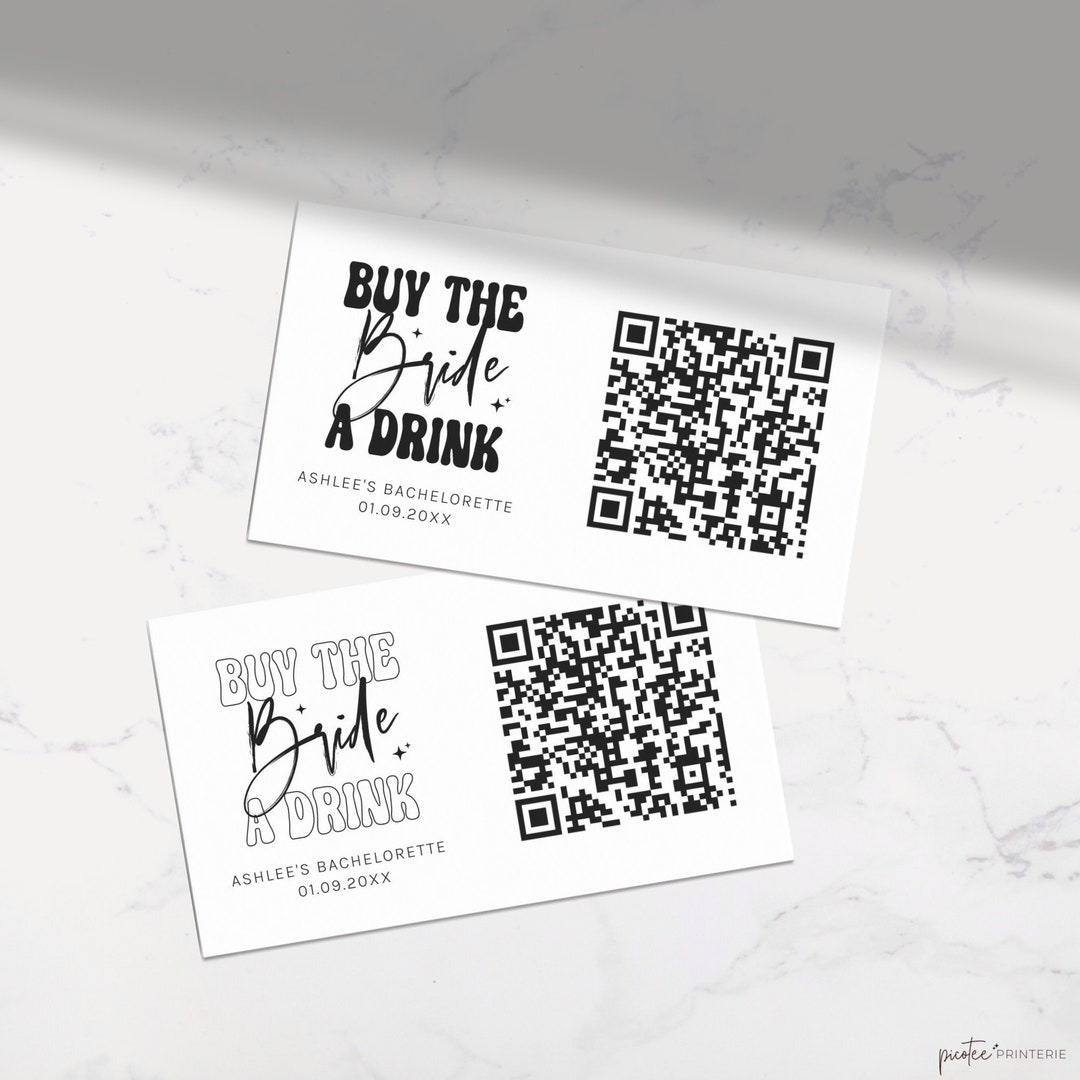 Buy the Bride A Drink Card, Retro Bride Venmo Bachelorette, Hen's Party ...