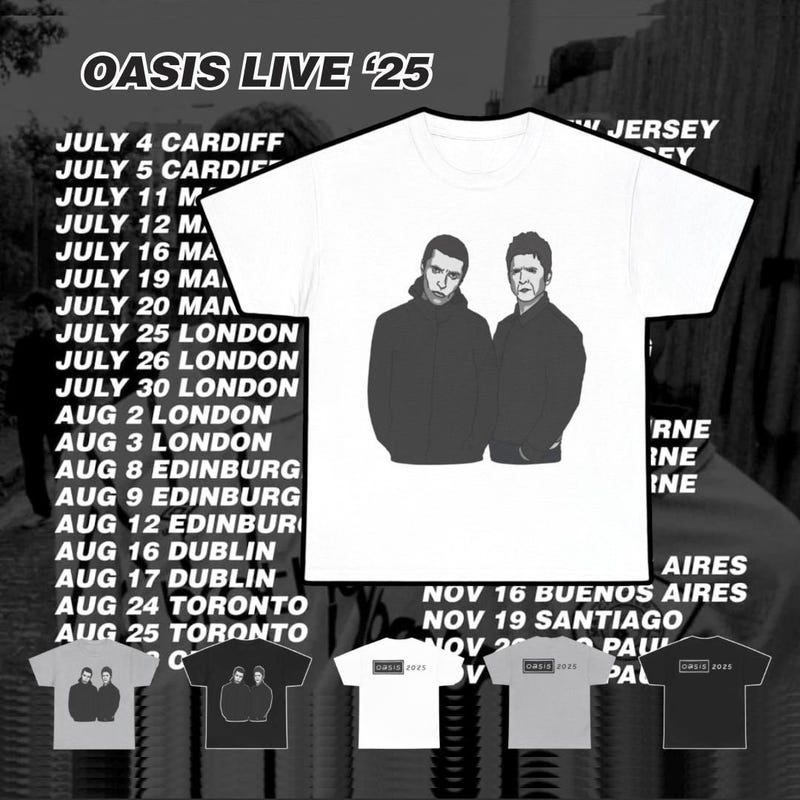 Oasis 2025 Tour Merch - Etsy