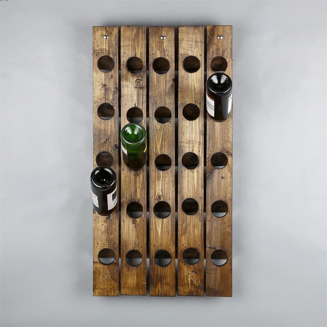 Wood Wine Rack Wood Wine Rack RUSH ORDER Large Pine Finish 15 20 25 or ...