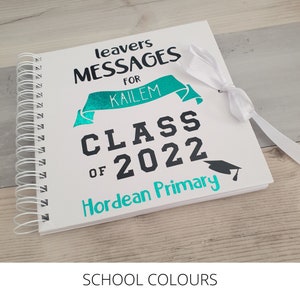 School Leavers Messages Book, Personalised Keepsake Leavers Scrapbooks ...