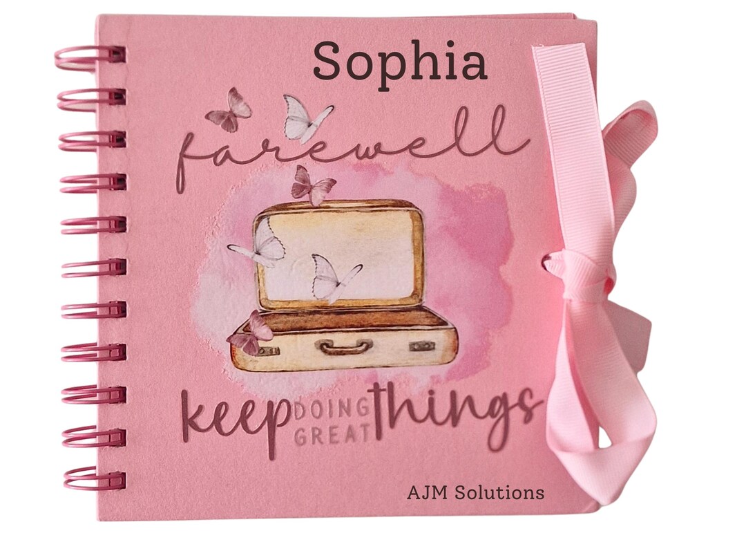 Personalised Farewell Scrapbook: Goodbye Gift, Retirement Guest Book ...