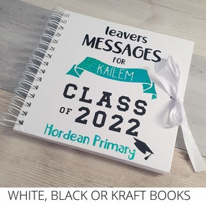 School Leavers Messages Book, Personalised Keepsake Leavers Scrapbooks ...