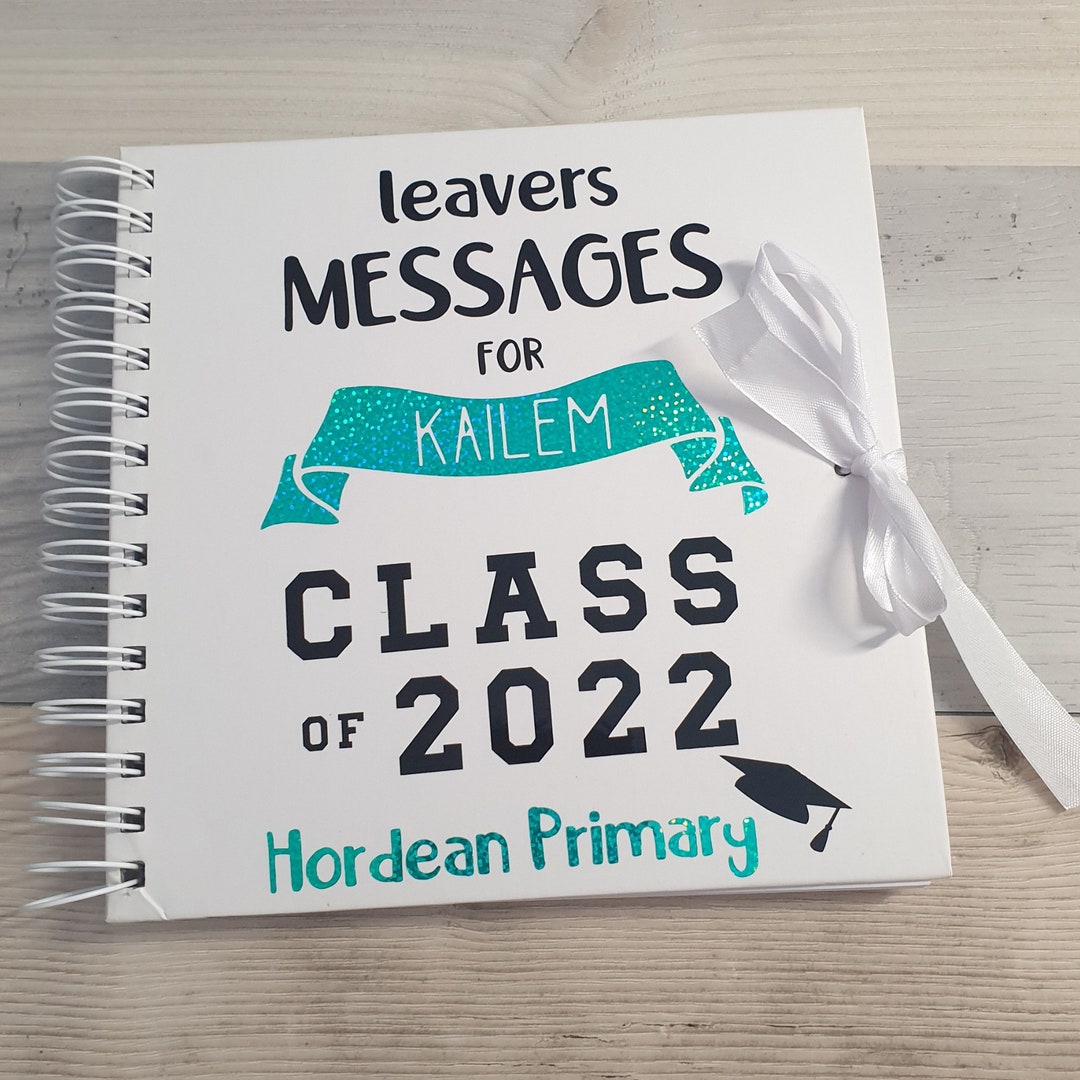 School Leavers Messages Book, Personalised Keepsake Leavers Scrapbooks ...