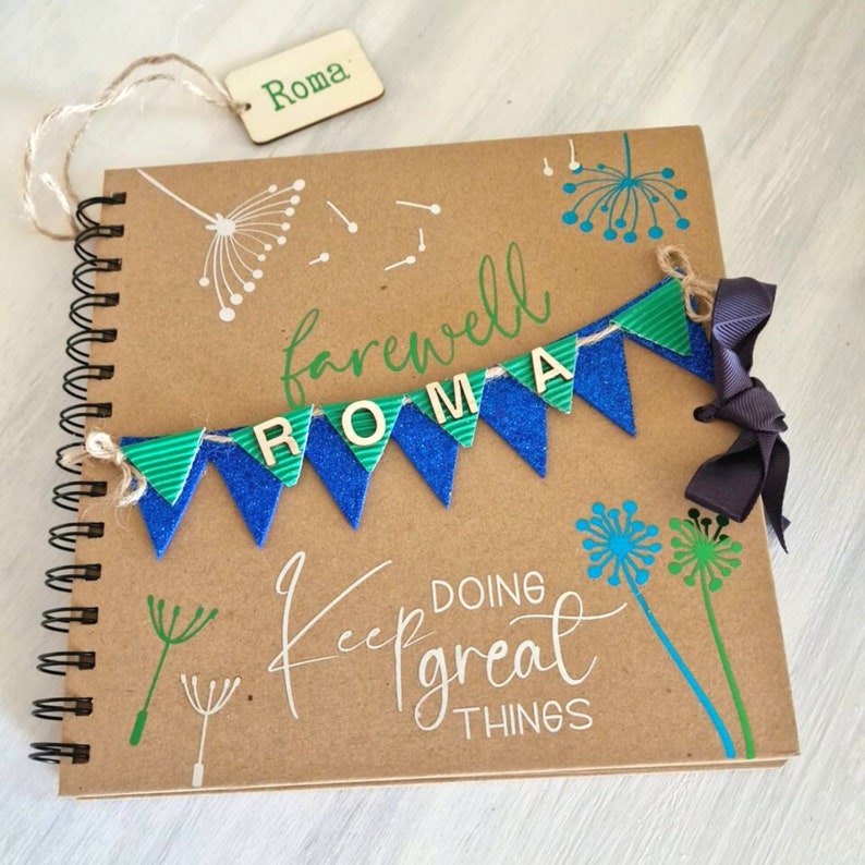 Personalised Farewell Scrapbook Guest Book Keepsake Memory - Etsy UK