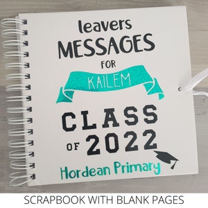 School Leavers Messages Book, Personalised Keepsake Leavers Scrapbooks ...