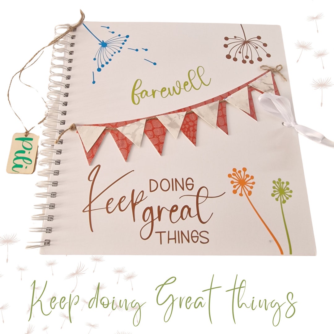 Personalised Farewell Scrapbook, Guest Book, Keepsake Memory Scrapbook ...