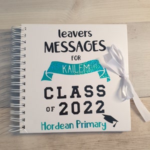 School Leavers Messages Book, Personalised Keepsake Leavers Scrapbooks ...