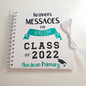 School Leavers Messages Book, Personalised Keepsake Leavers Scrapbooks ...