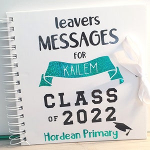 School Leavers Messages Book, Personalised Keepsake Leavers Scrapbooks ...