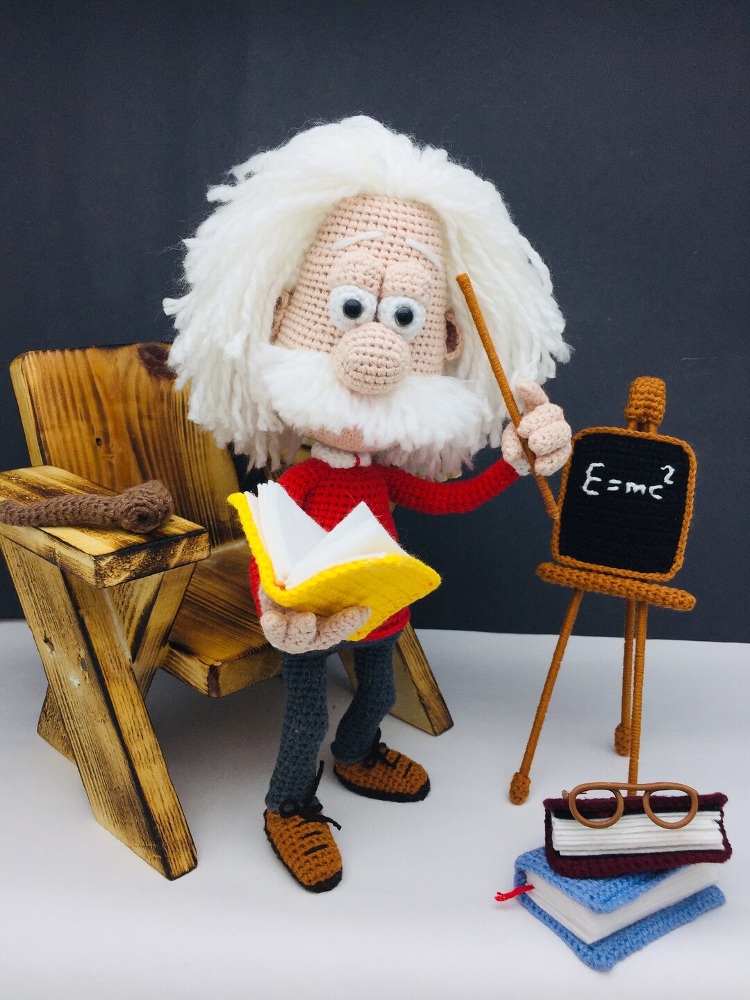 Albert Einstein Crochet Doll, Science Themed Back to School Gift ...
