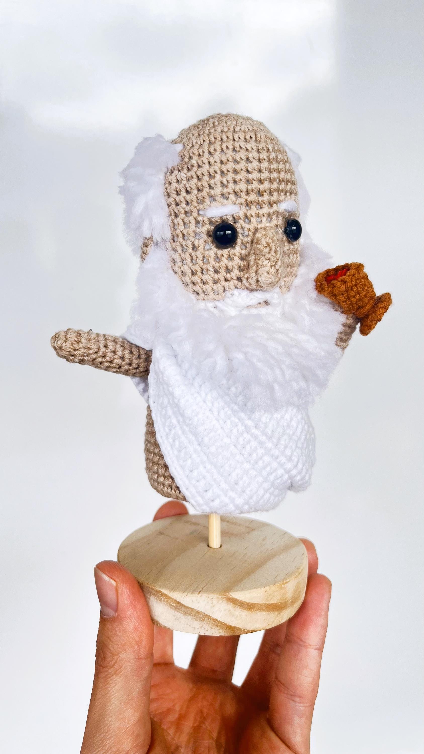Socrates the Philosopher Amigurumi Bust – Handmade Crochet Desk Decor ...