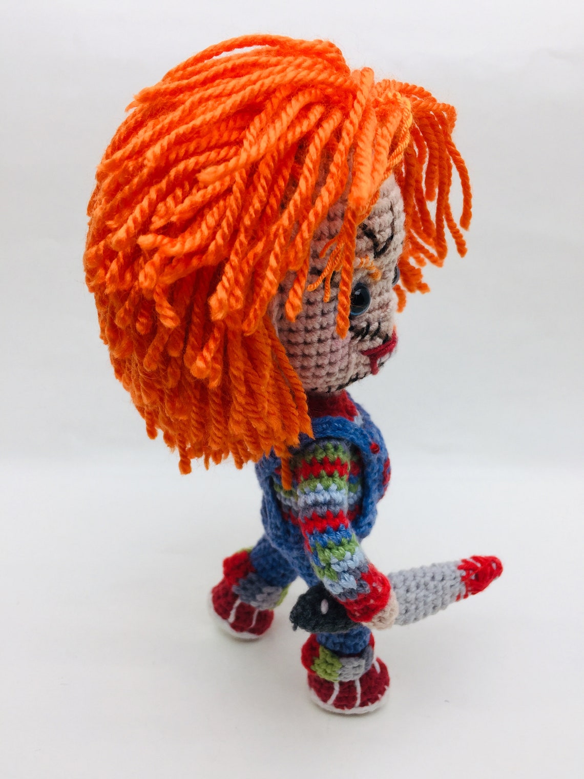 Evil Doll Chucky Decor Crochet Chucky Figurine Amigurumi | Etsy