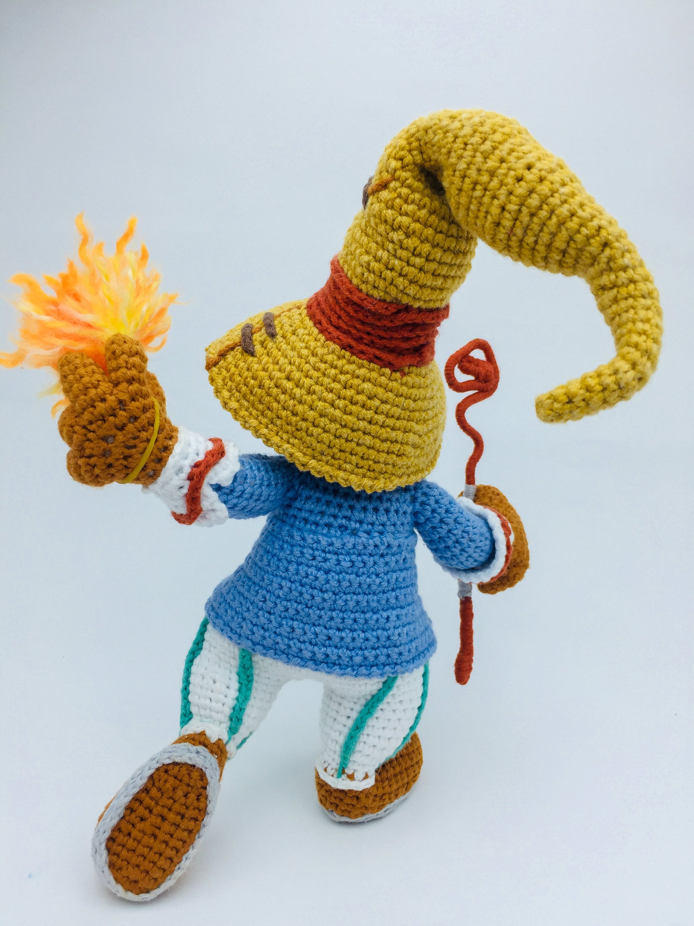 Black Mage Kawaii Crochet Art, Amigurumi Crochet Black Mage, Plush ...