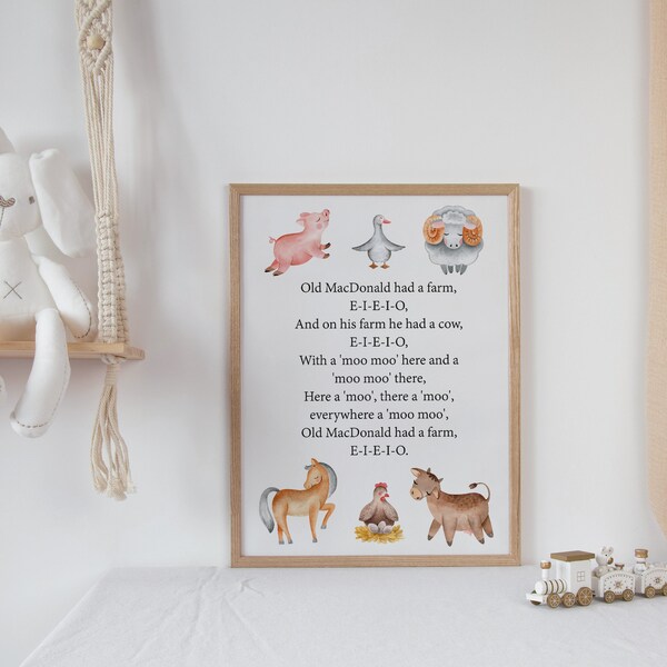 Nursery Rhyme Poster - Etsy