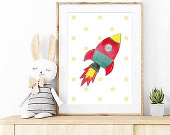 Rocket Nursery Decor - Etsy