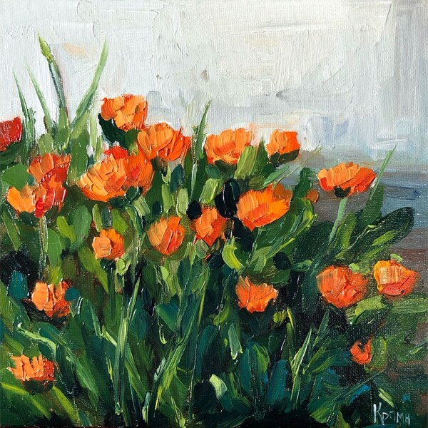 Oil Painting Flower - Etsy