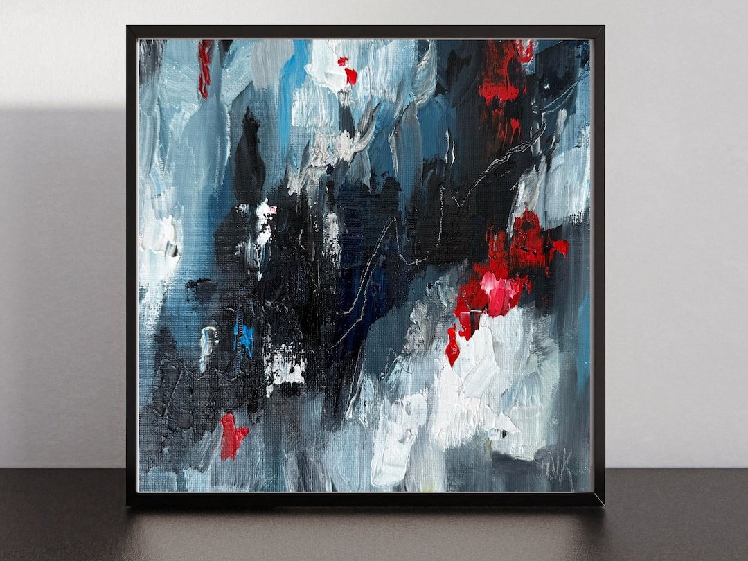 Abstract Oil Painting, Dark Abstract Painting, Abstract Art, Home Decor ...