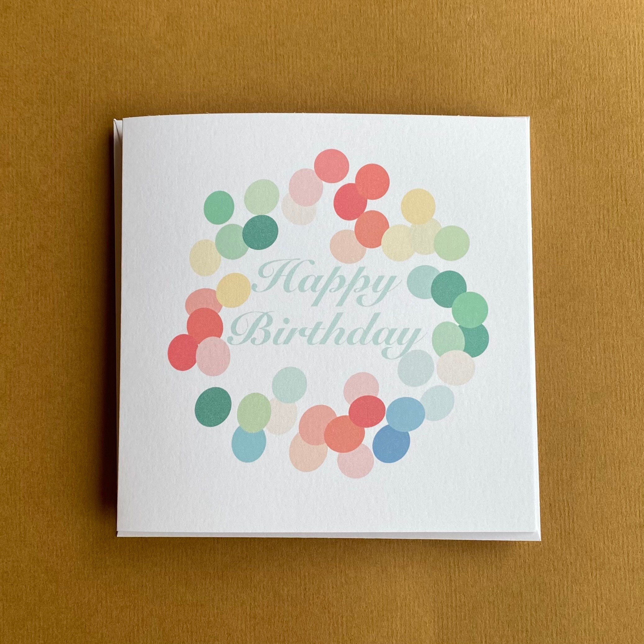 Pastel Birthday Card Pastel Multicoloured Confetti Card - Etsy
