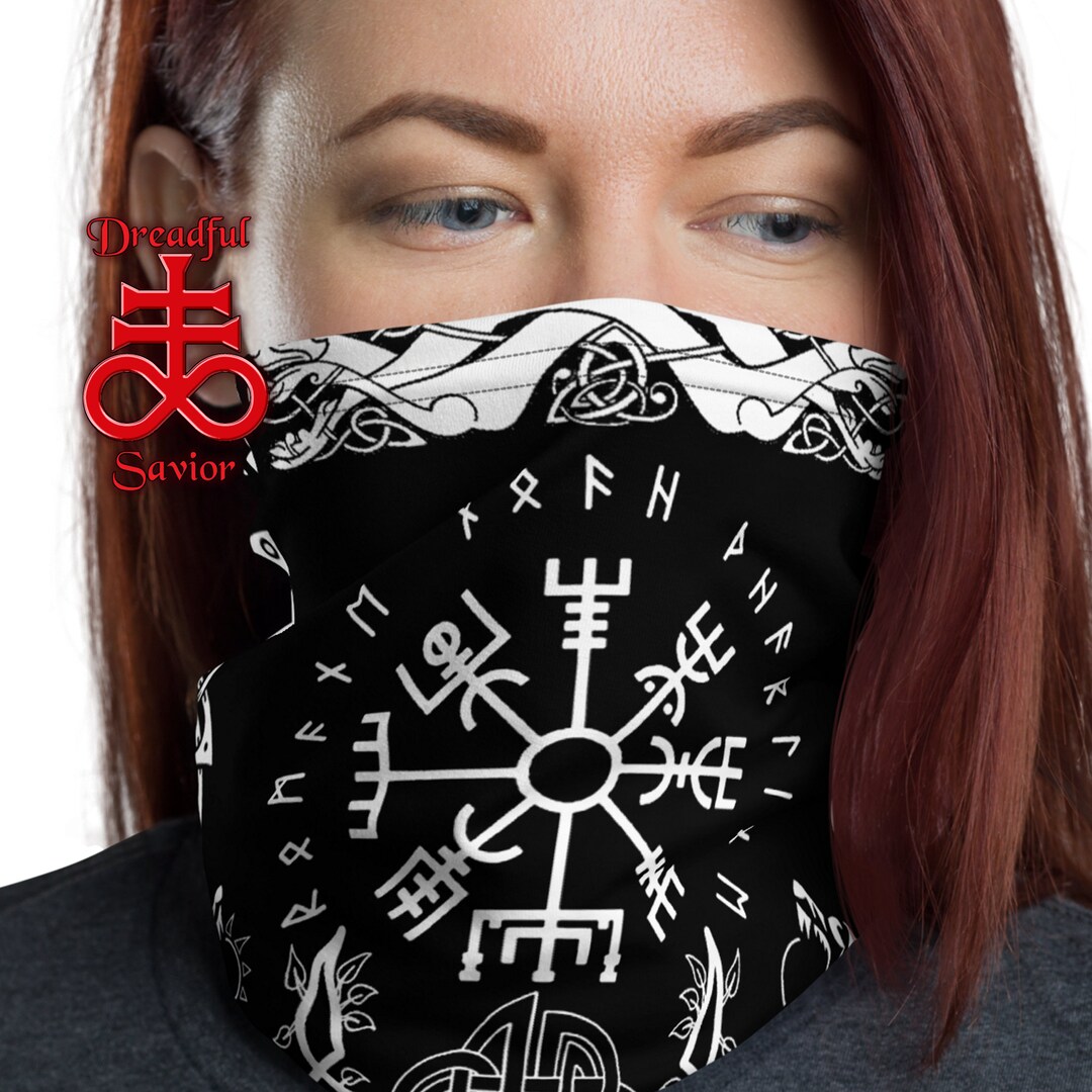 Viking Compass Mask Occult Symbols Clothing Norse Yggdrasil Vegvisir ...