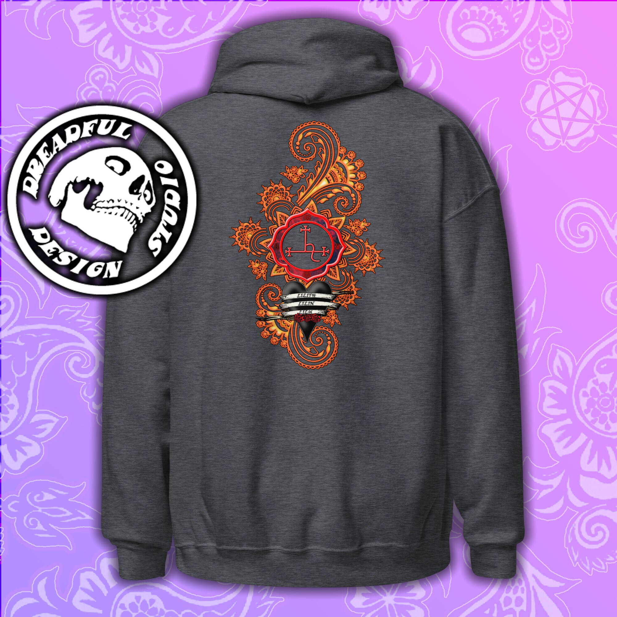 Lilith Sigil Hoodie Root Chakra Mandala Occult Clothing - Etsy