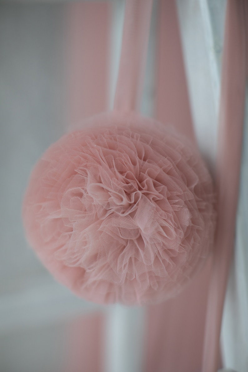 Tulle Balls Nursery Decor Set of Soft Tulle Pompoms - Etsy