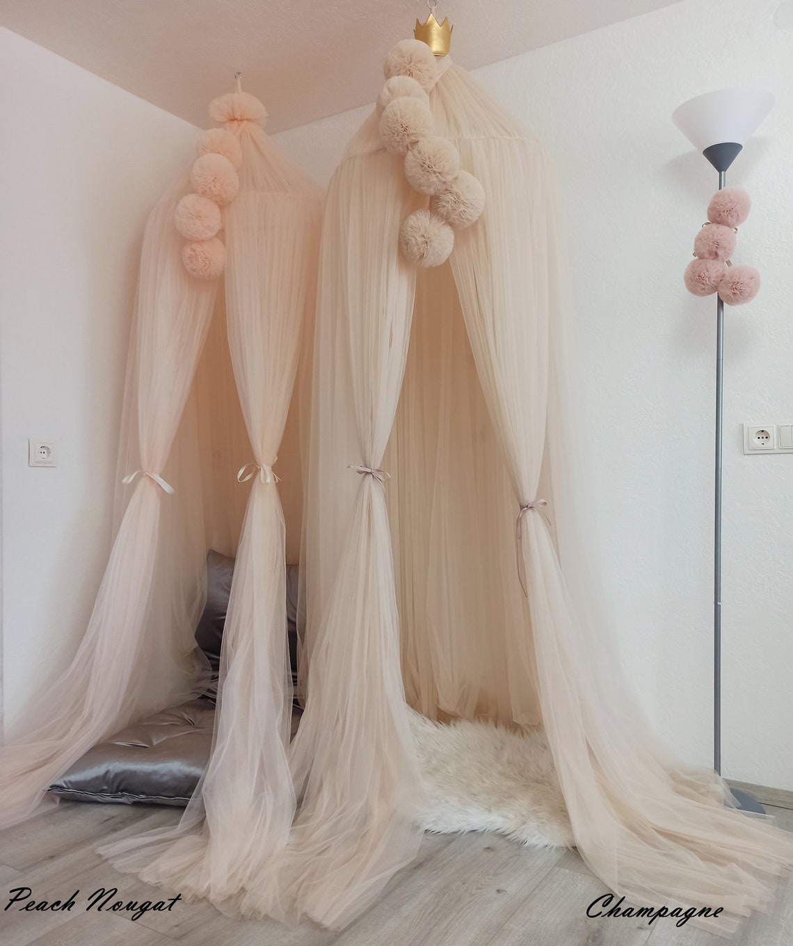 Cozy Reading Corner Play Canopy With Pompoms Nursery Crib - Etsy