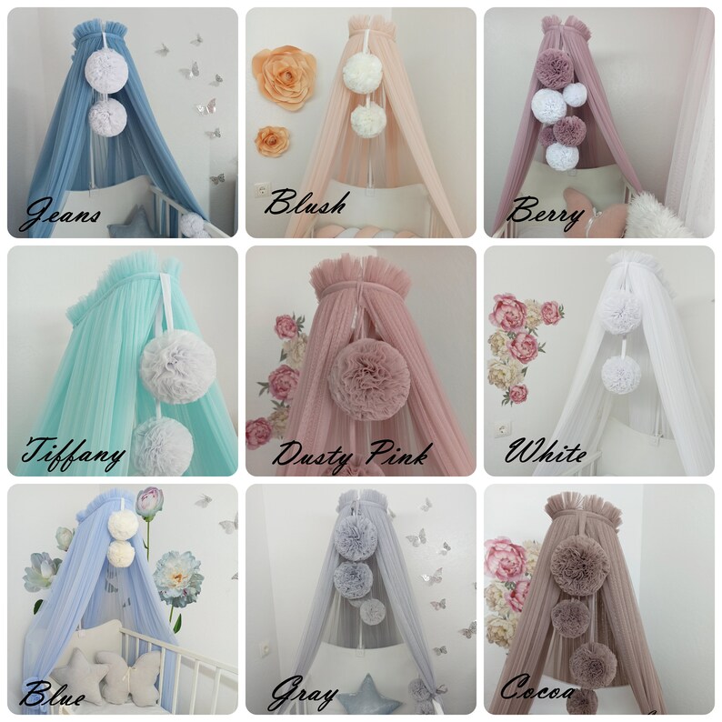 Bed Tulle Canopy for Nursery With Stand Kids Hanging Tent for - Etsy