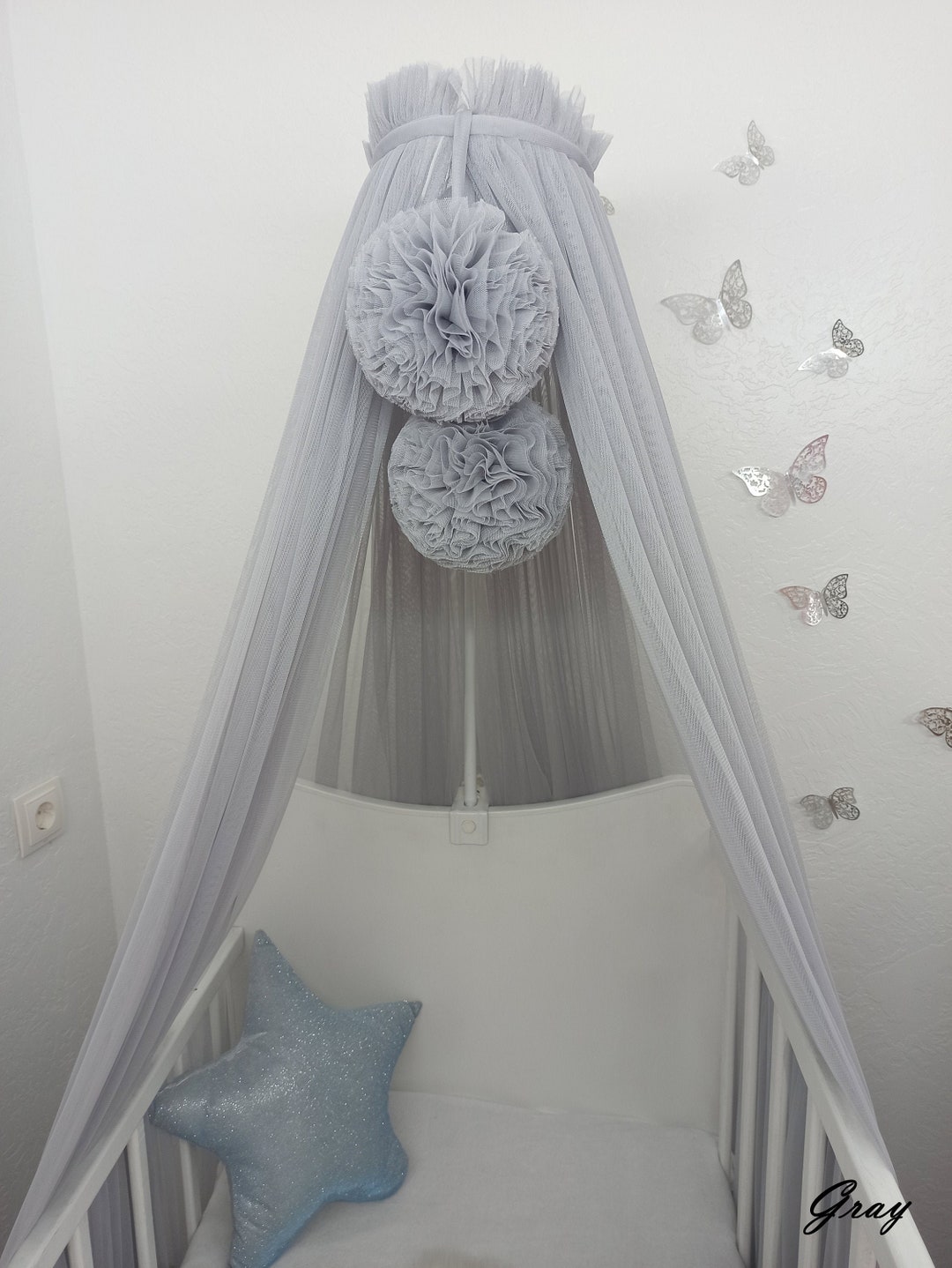 Kids Hanging Canopy for Nursery, Baby Boys Canopy, Soft Canopy for ...
