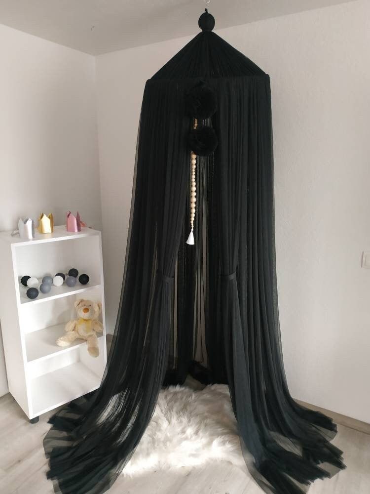 Black Bed Canopy Nursery Bed Decoration Unique Black Canopy Nursery Canopy Playroom Canopy Princess Baldachin Ceiling Canopy for Bed Etsy
