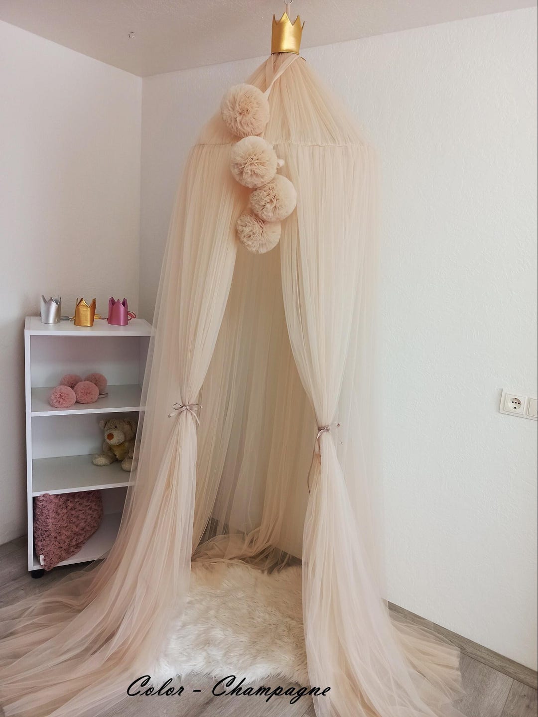 Princess Room Canopy, Pastel Girl Room Canopy, Girls Reading Nook Decor ...