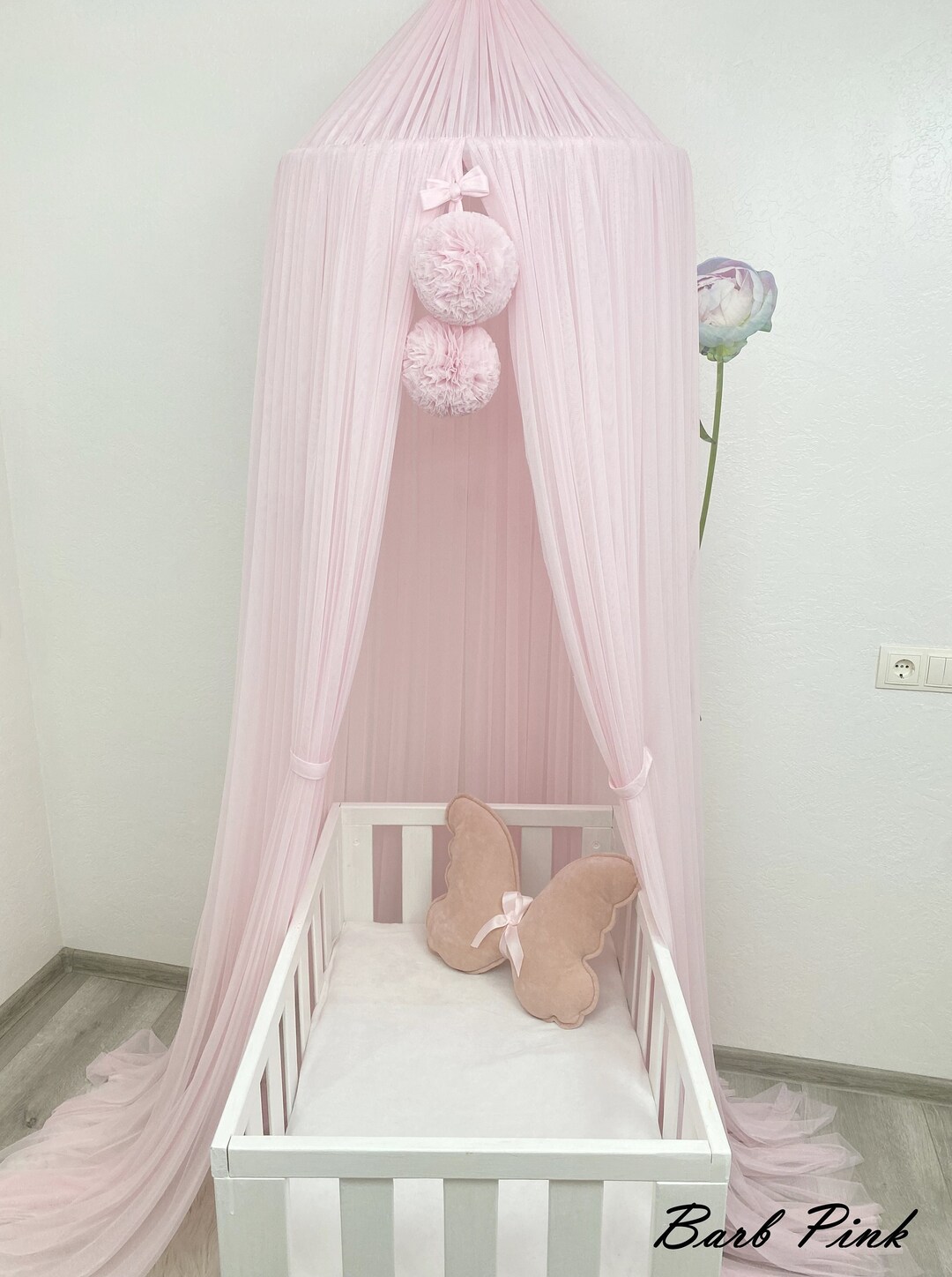 Pink Princess Nursery Canopy, Custom Canopy, Nursery Canopy, Play Room ...