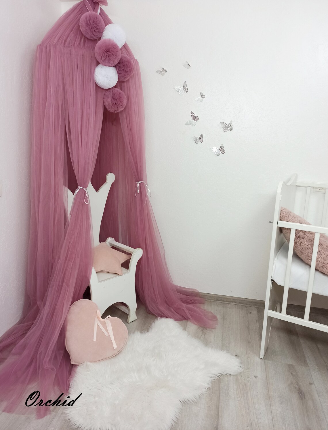 Cozy Reading Corner Play Canopy With Pompoms Nursery Crib | Etsy