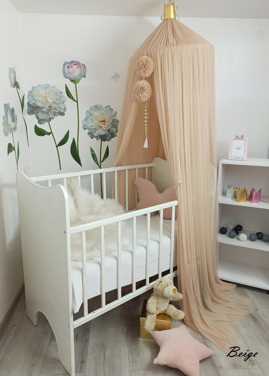 Kids Canopy, Play Room Canopy, Canopy With Pompoms, Nursery Play Canopy ...