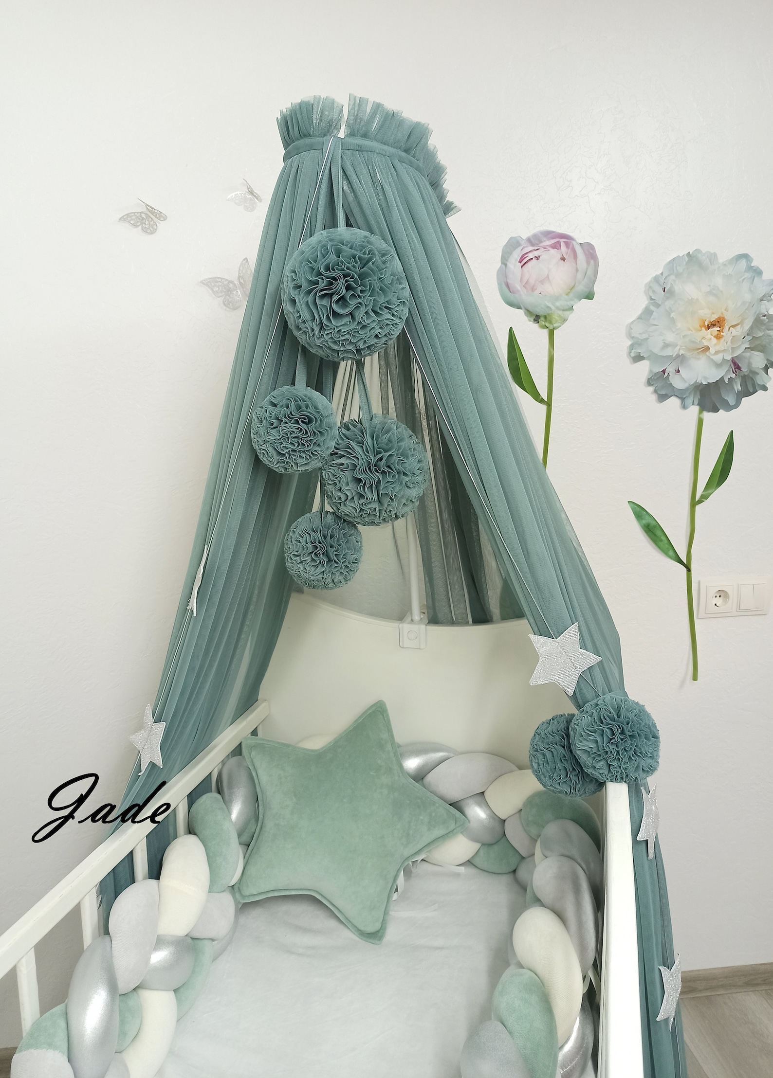 Bed Tulle Canopy for Nursery With Stand Kids Hanging Tent for - Etsy