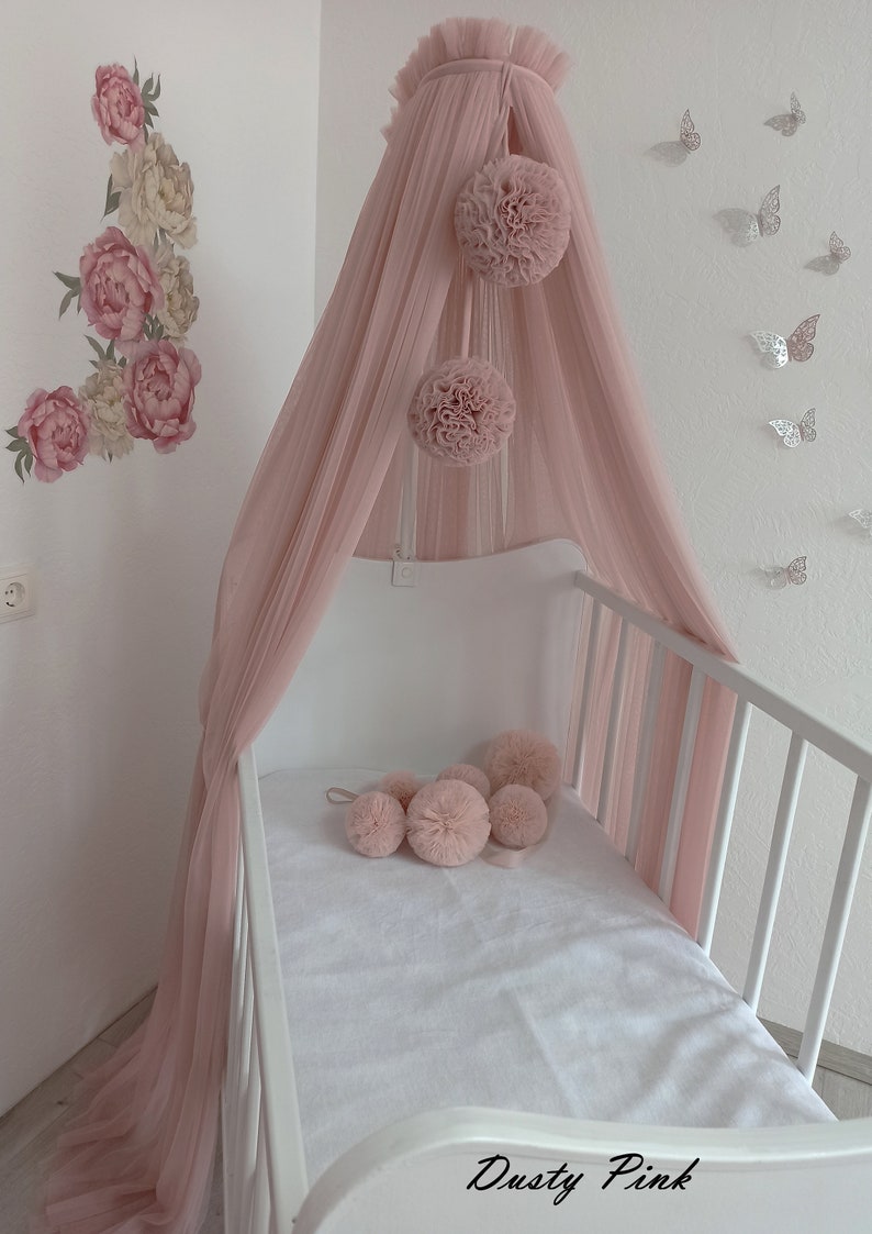 Bed Tulle Canopy for Nursery With Stand Kids Hanging Tent for - Etsy