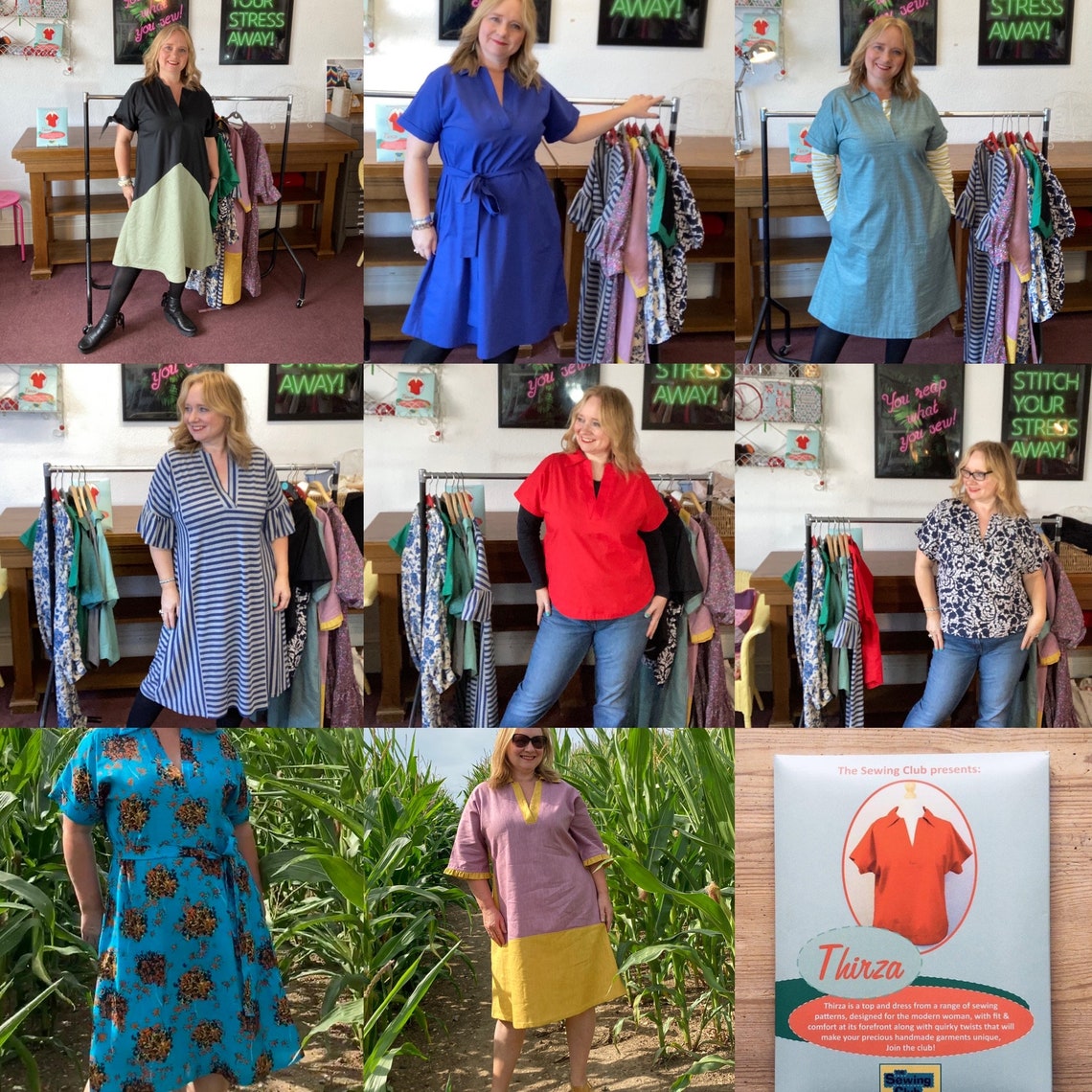 Thirza Sewing Pattern for Dress and Top - Etsy UK